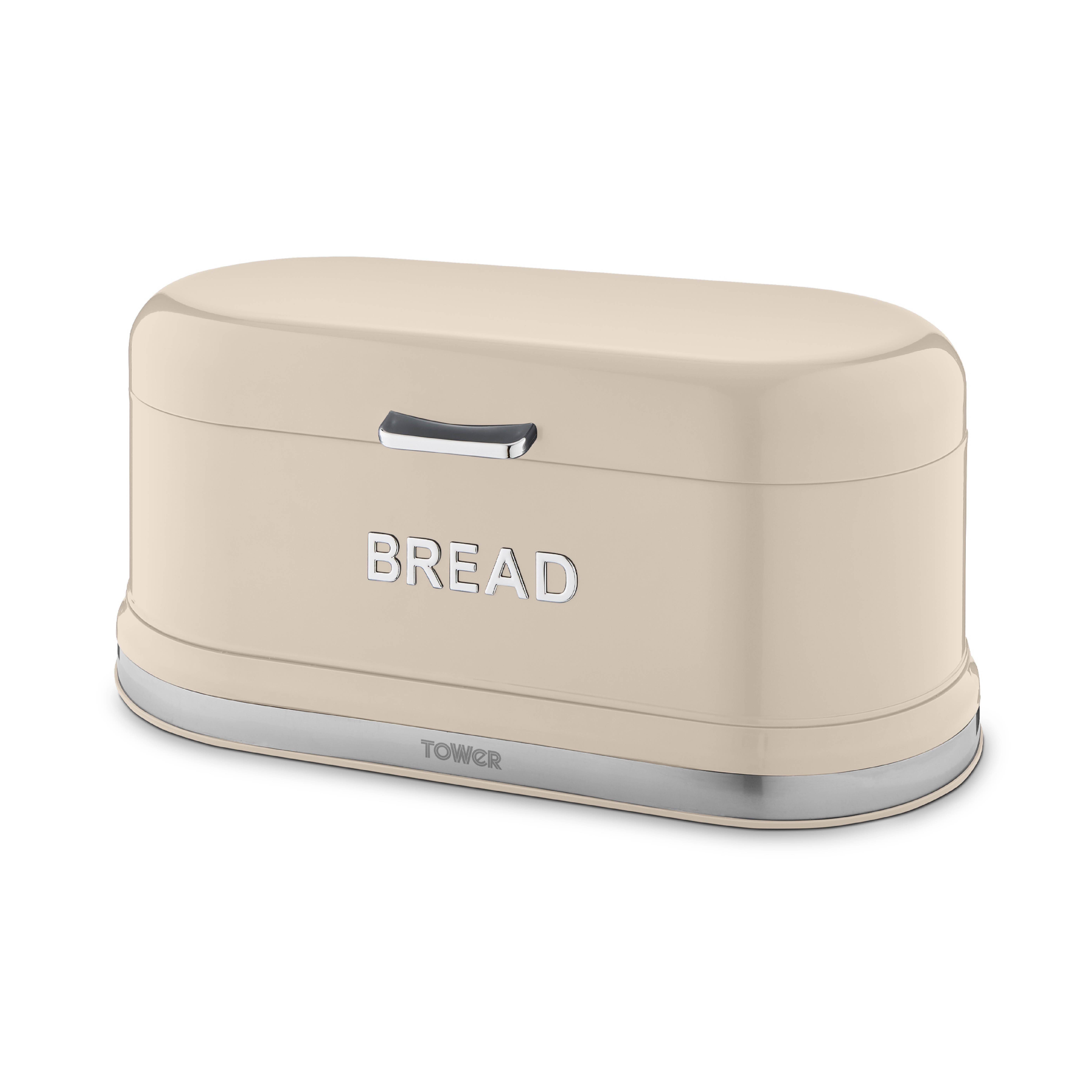 Tower T826170CHA Belle Bread Bin with Embossed Chrome Lettering ...