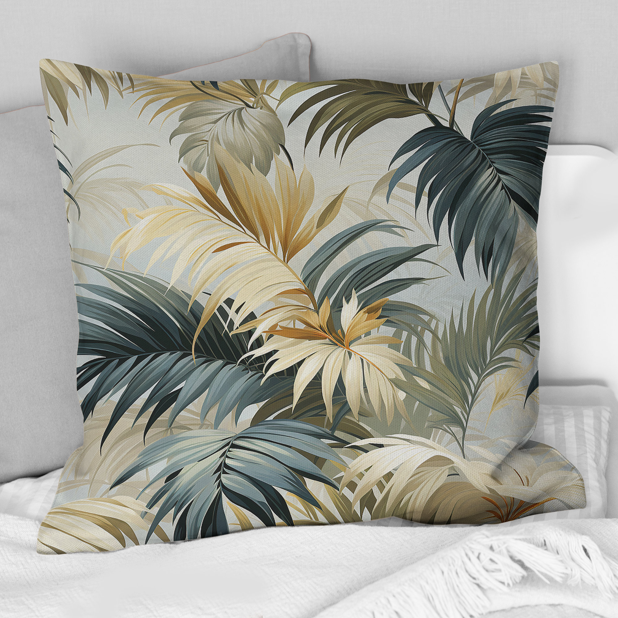 Design Art Whispering Palms Tropical Pattern II - Tropical Printed ...