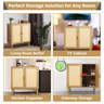 Bayou Breeze Rattan Decorated Kitchen Sideboard Buffet Storage Cabinet ...