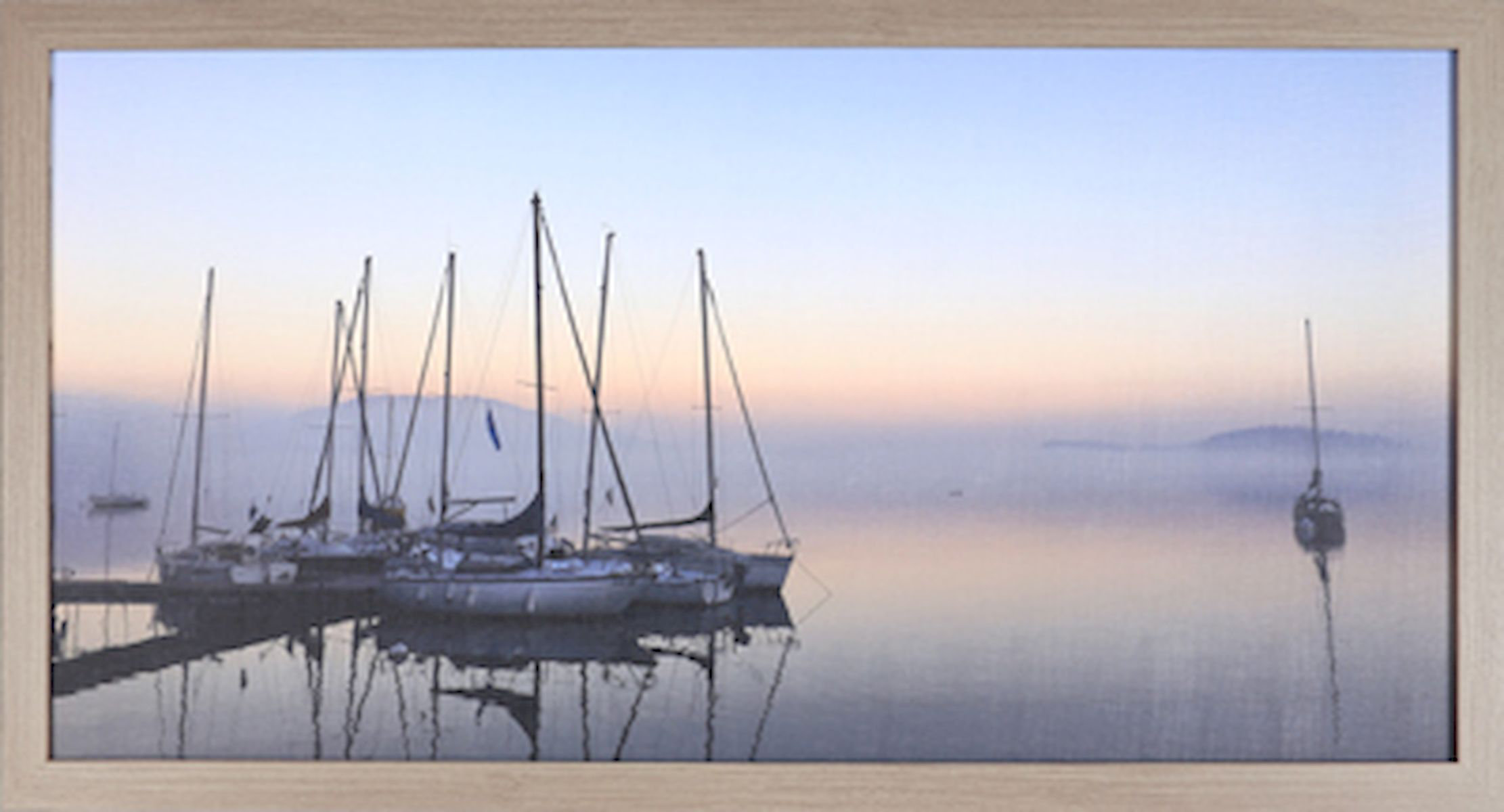 Breakwater Bay Boats in Mist - Picture Frame Print on Paper | Wayfair