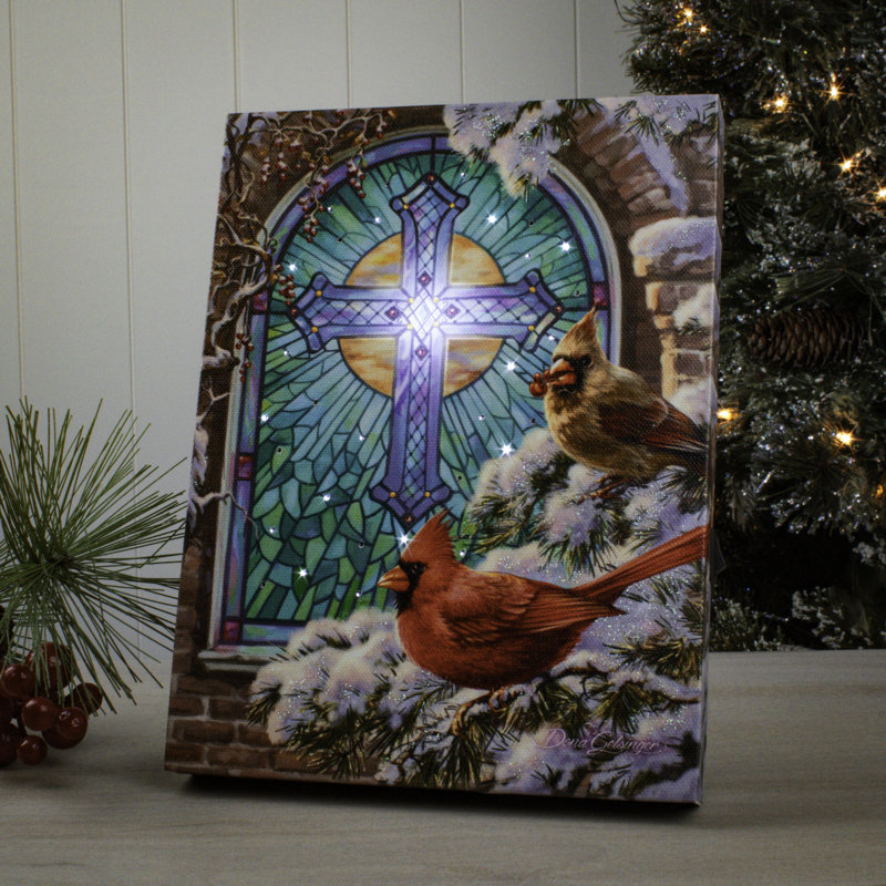 The Holiday Aisle® Julieana - Christmas Church Window 8x6 Lighted ...