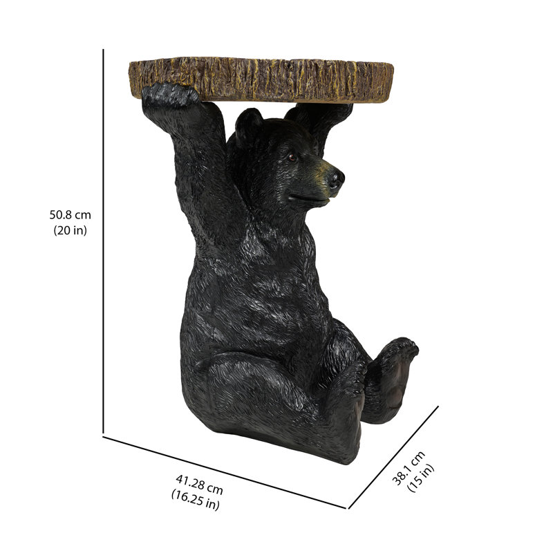 Hi-Line Gift Ltd. Sitting Black Bear Plant Stand Statue & Reviews | Wayfair