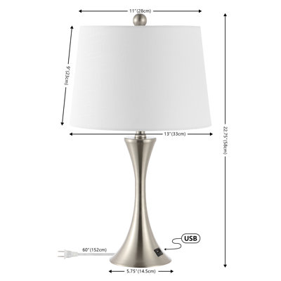 Mercer41 Sikeston Metal USB Table Lamp & Reviews | Wayfair