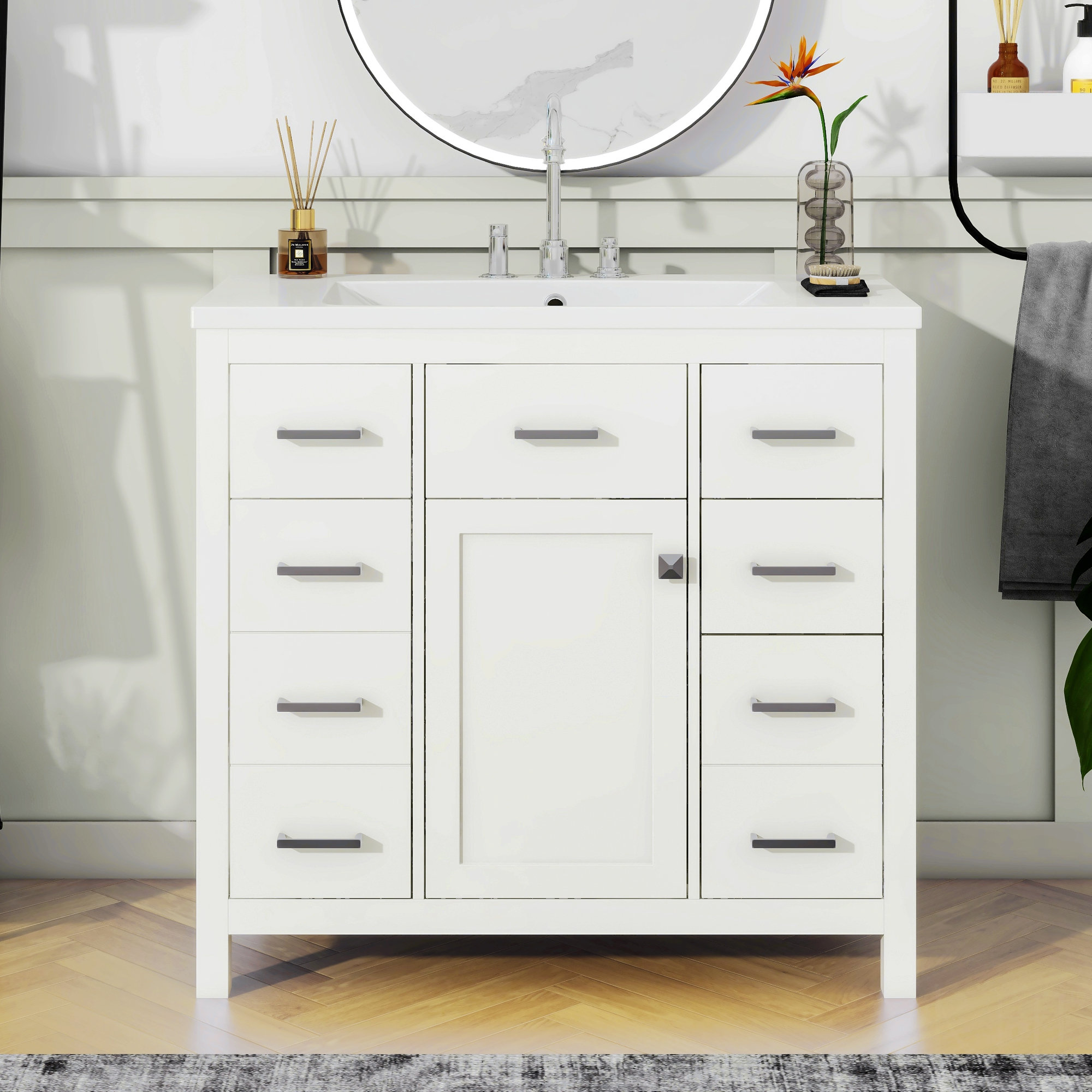 Hokku Designs Rilind 18 Single Bathroom Vanity with Top | Wayfair