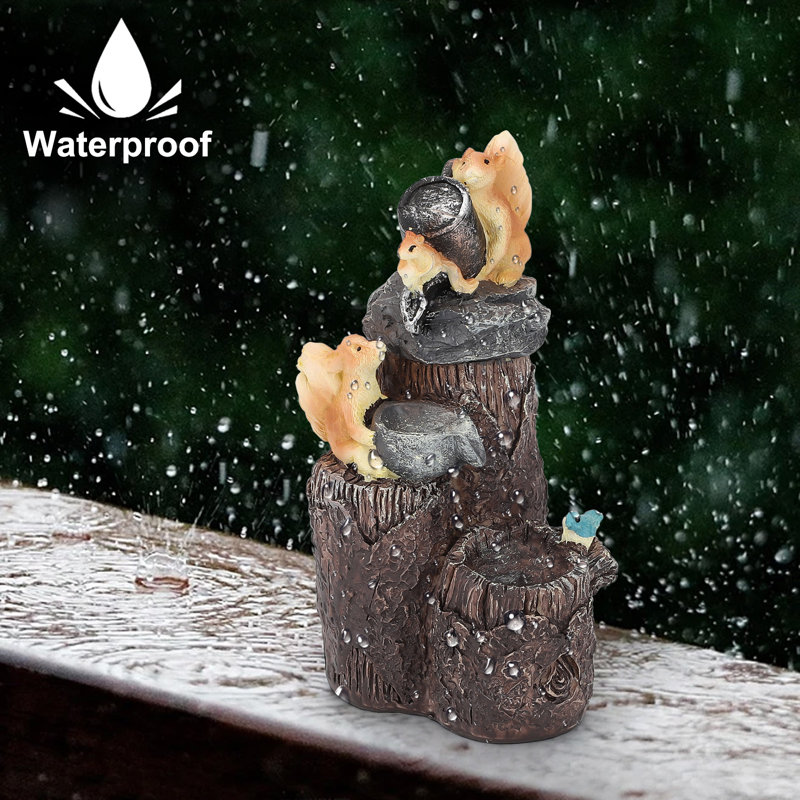 Millwood Pines Harwick Squirrels Resin Garden Statue | Wayfair
