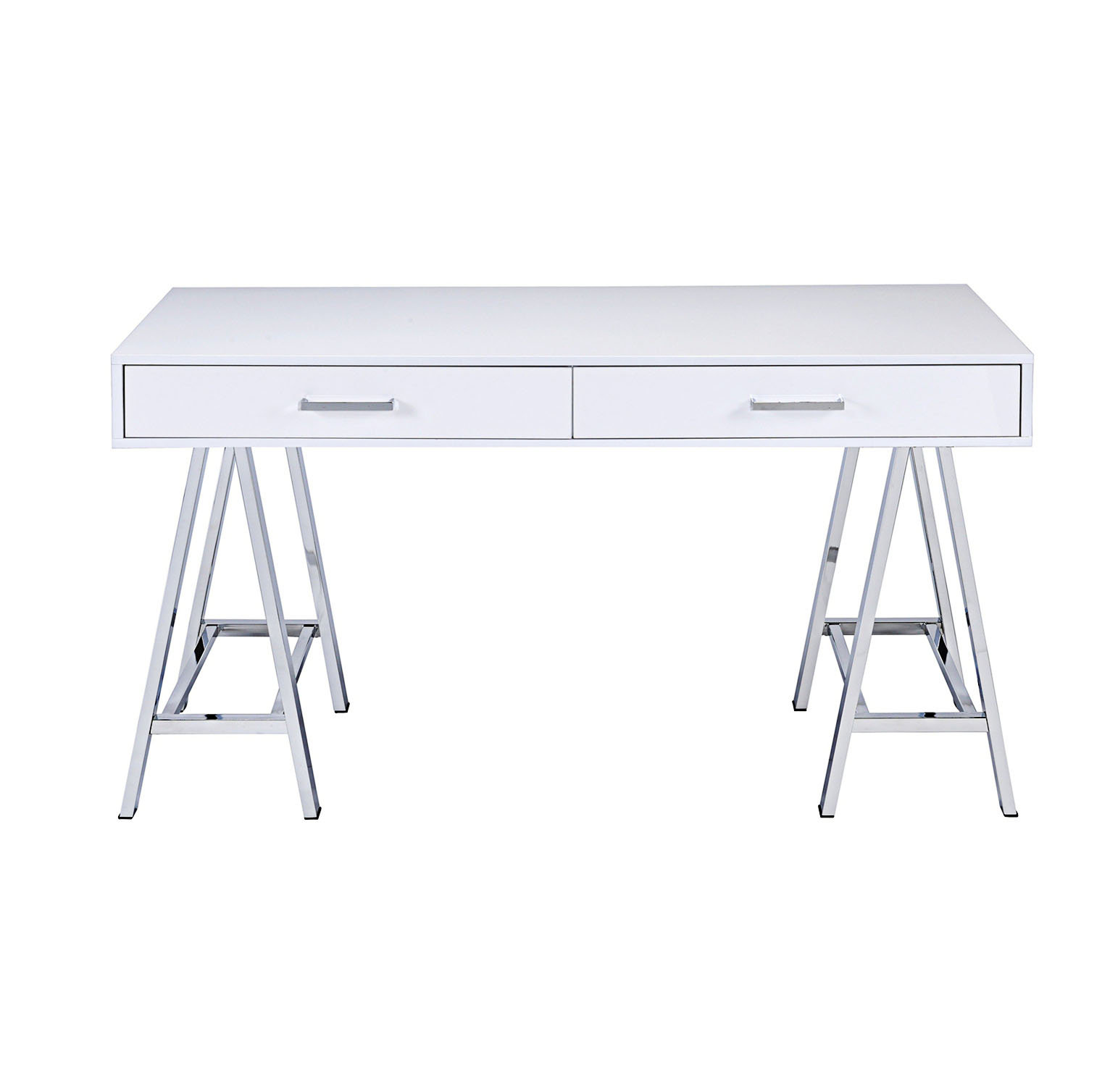 Brayden Studio® High Gloss Writing Desk With USB And Unique Base | Wayfair