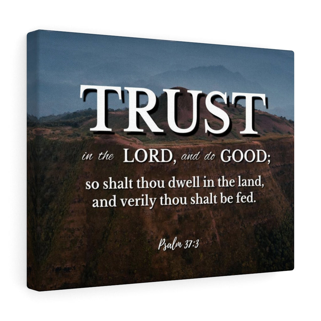 Trinx Trust Psalm 37:3 Mountains Christian Wall Art Bible Verse Print ...