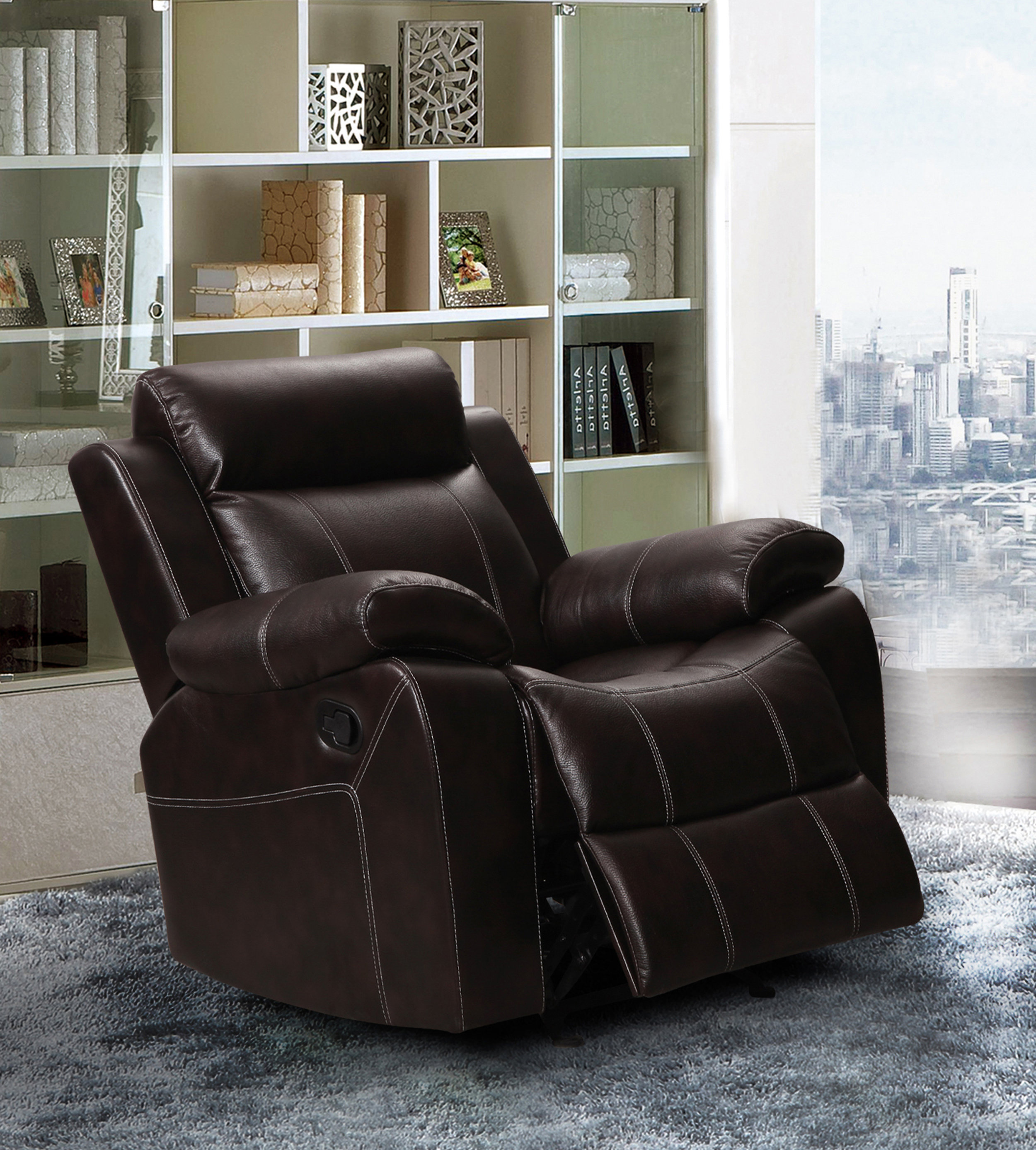 Latitude Run® Tegmen 38.5" Wide Faux Leather Manual Standard Recliner ...