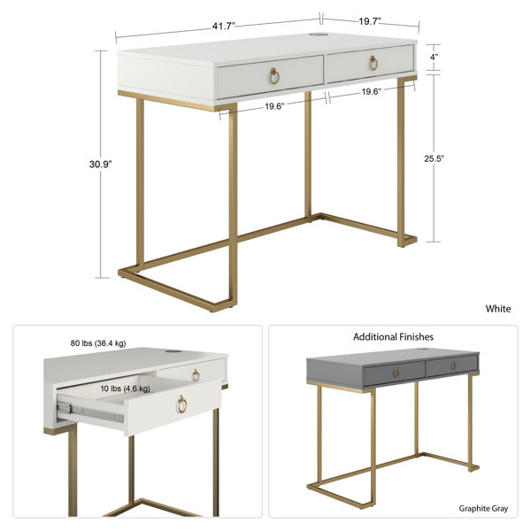 CosmoLiving by Cosmopolitan Camila Desk & Reviews | Wayfair