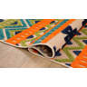 Steelside™ Heston Geometric Navy/Green/Orange Indoor & Outdoor Area Rug ...