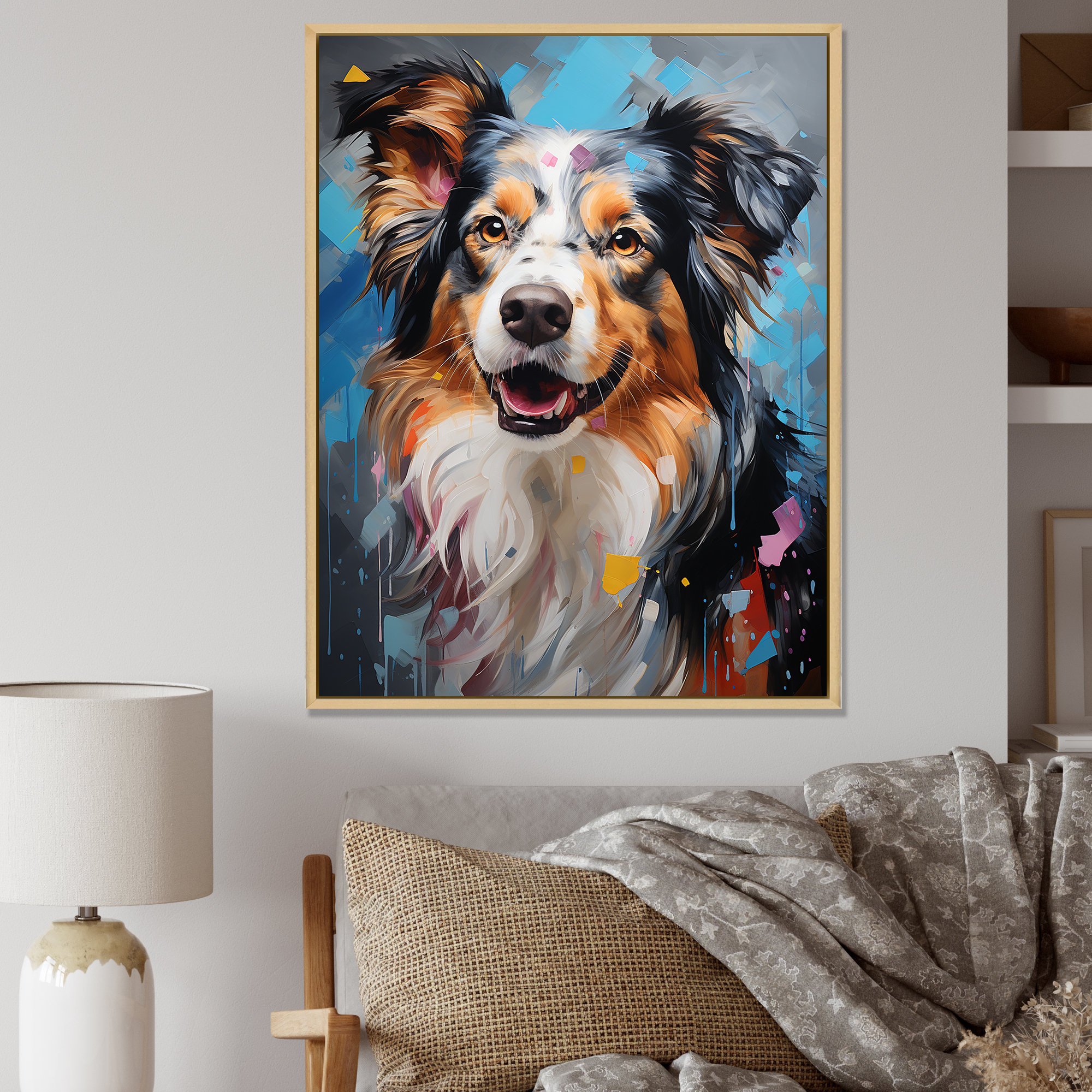 Winston Porter Playful Collie Portrait I - Dog Canvas Prints - Wayfair ...
