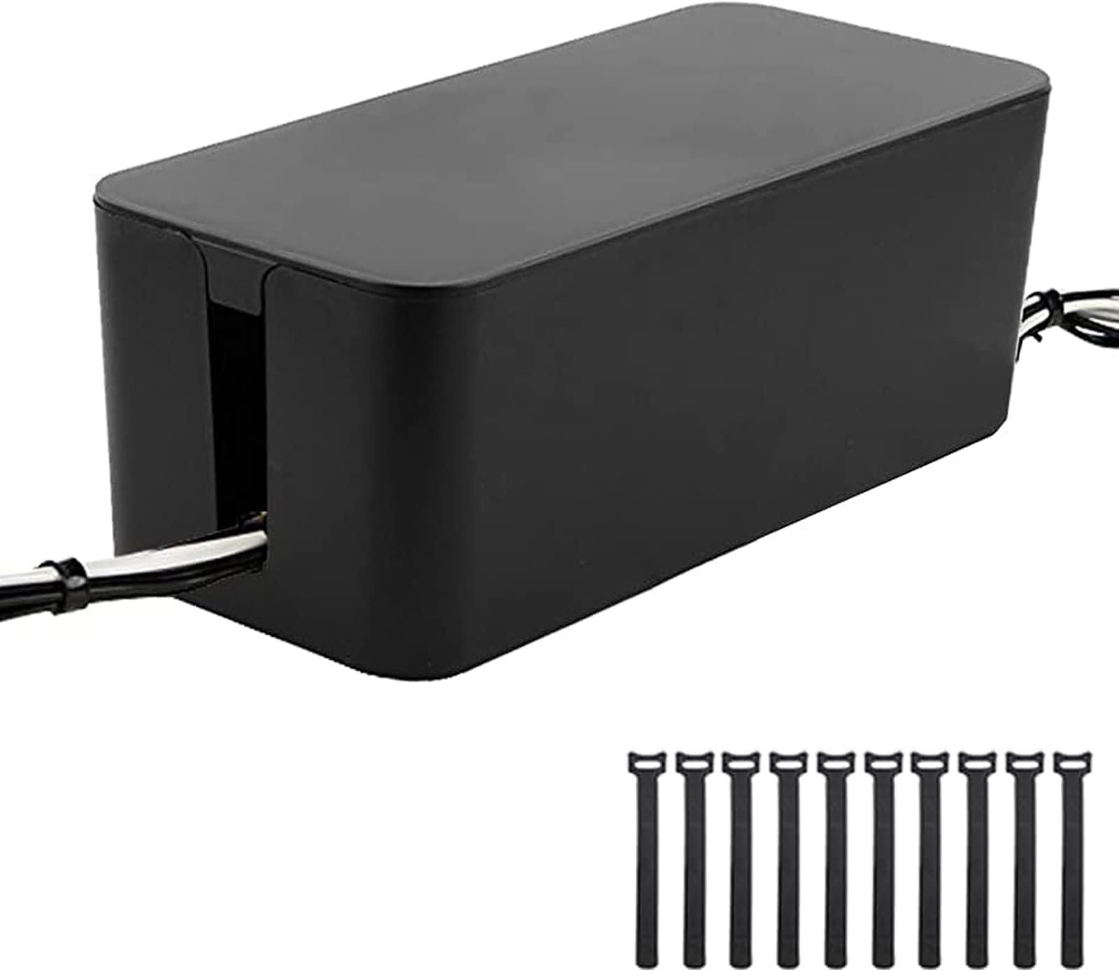 PowerKing Cable Management Box Cord Organizer Wire Storage Box with ...