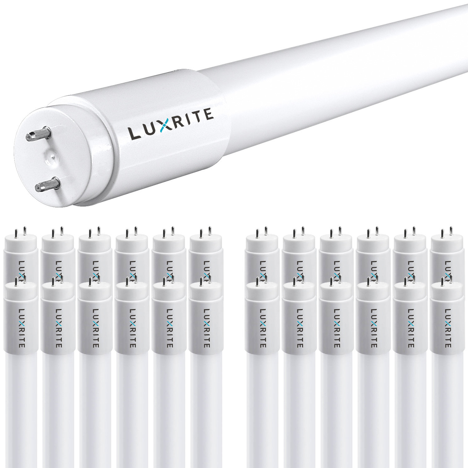 Luxrite 4FT T8 LED Tube Light, Ballast And Ballast Bypass, 13W=32W ...
