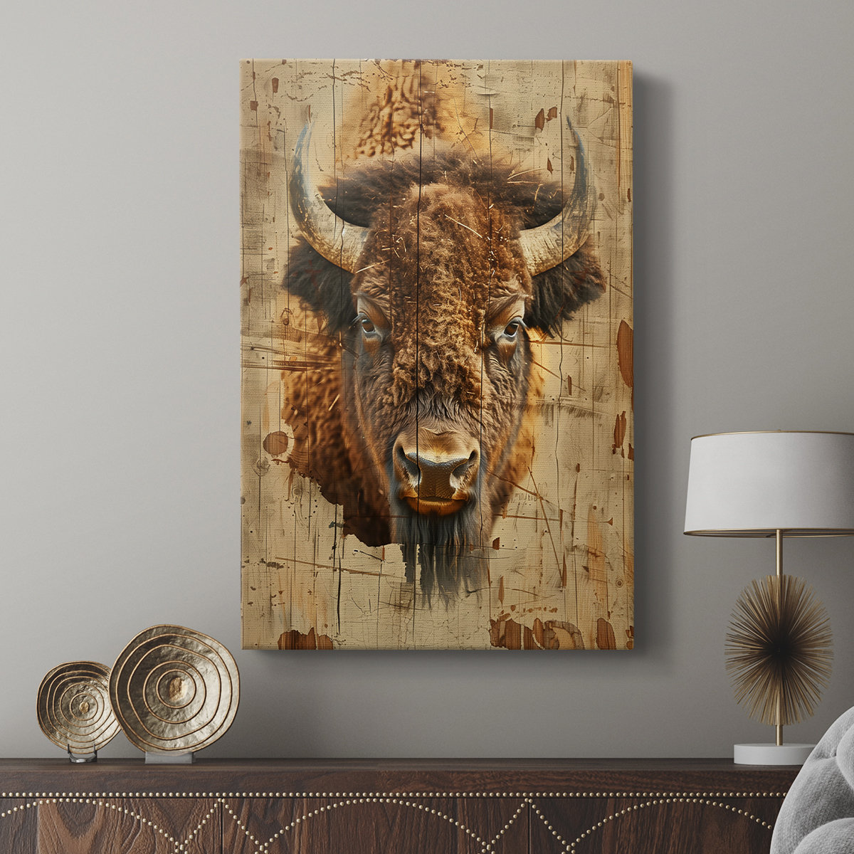 Union Rustic ANIMALS Series CDXC -Custom Wrapped Gallery Cavas ...