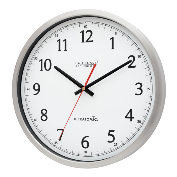 La Crosse Technology Ultratomic 14'' Metal Wall Clock & Reviews | Wayfair