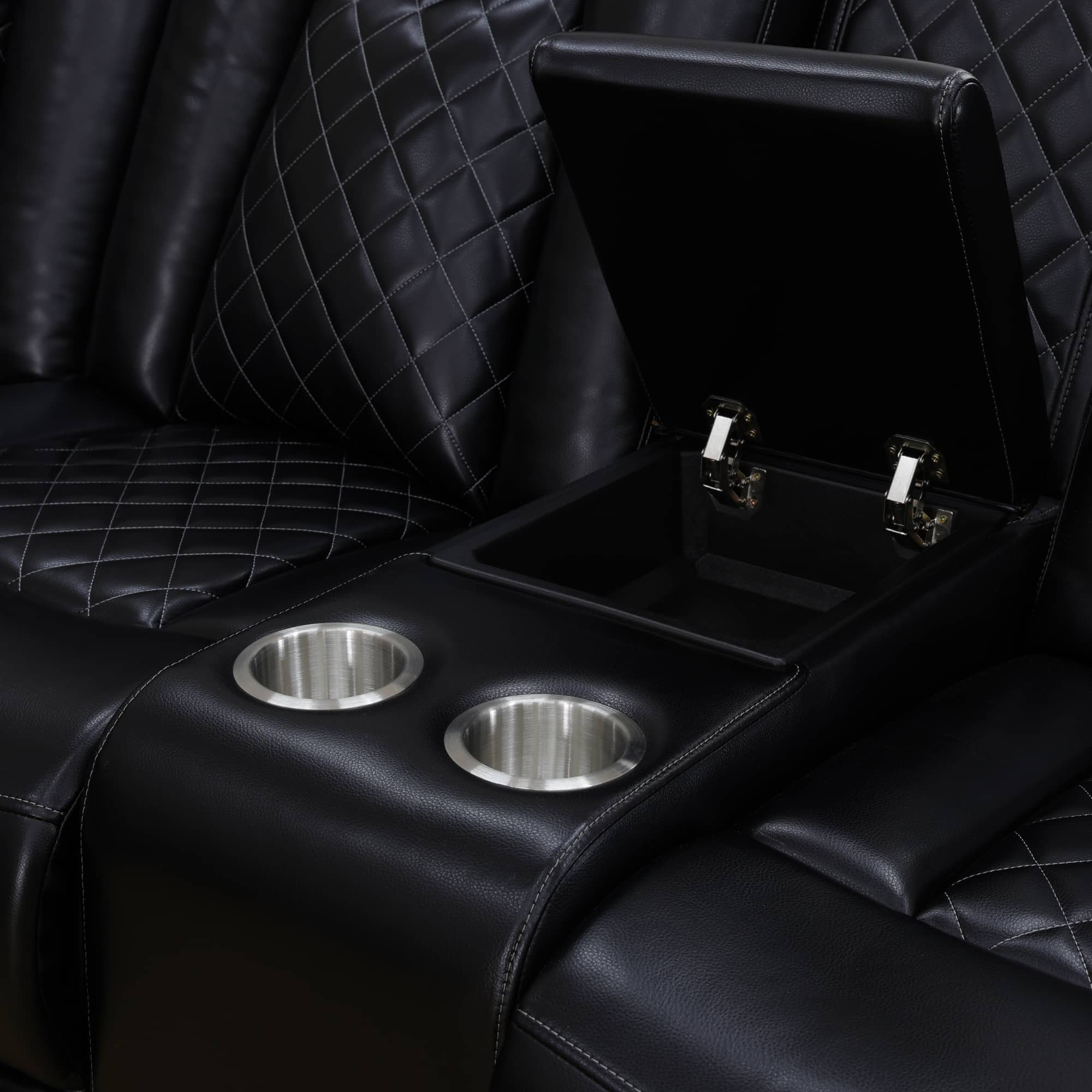 Orren Ellis Jekari 3 - Piece Vegan Leather Reclining Sectional ...