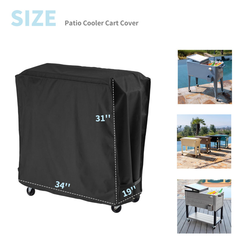 AKEfit Cooler Cart Cover, 80 Quart Rolling Cooler Chest Protective ...