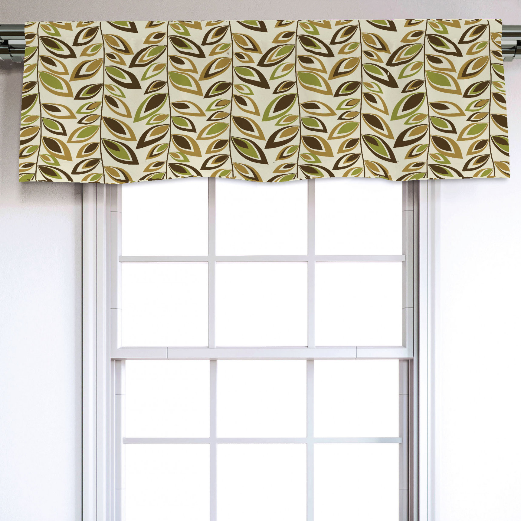Ambesonne Leaves 54" Window Valance | Wayfair