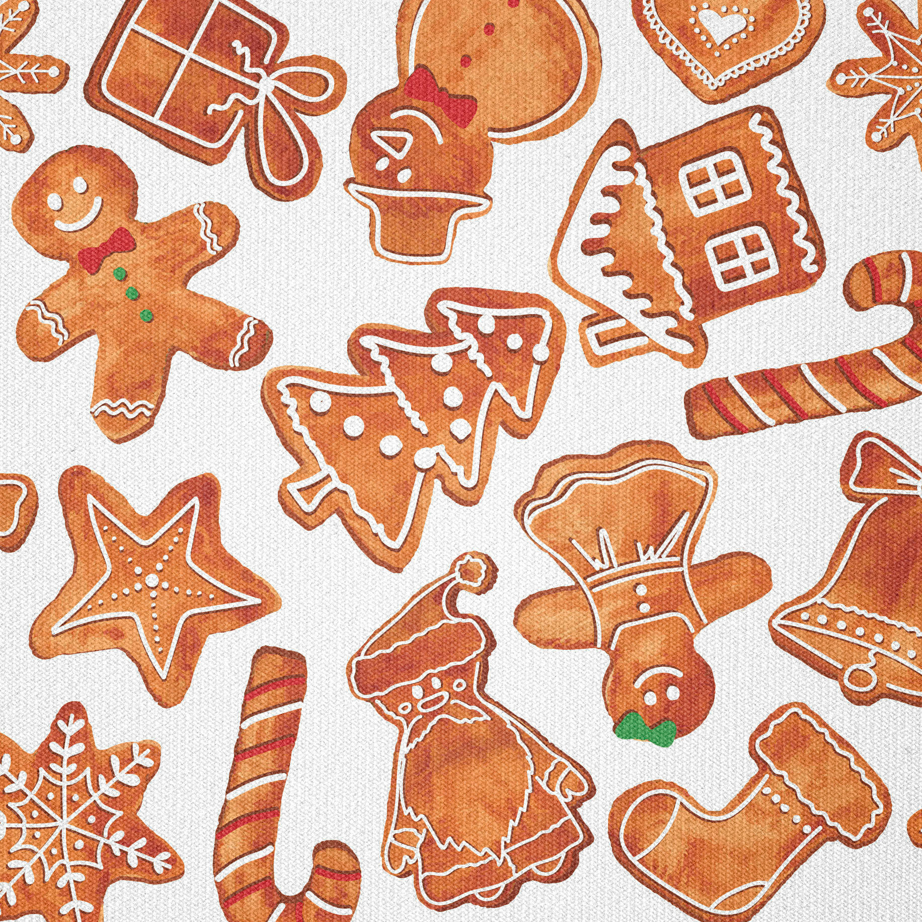 The Seasonal Aisle Alekos Gingerbread Cookies Fabric | Wayfair.co.uk