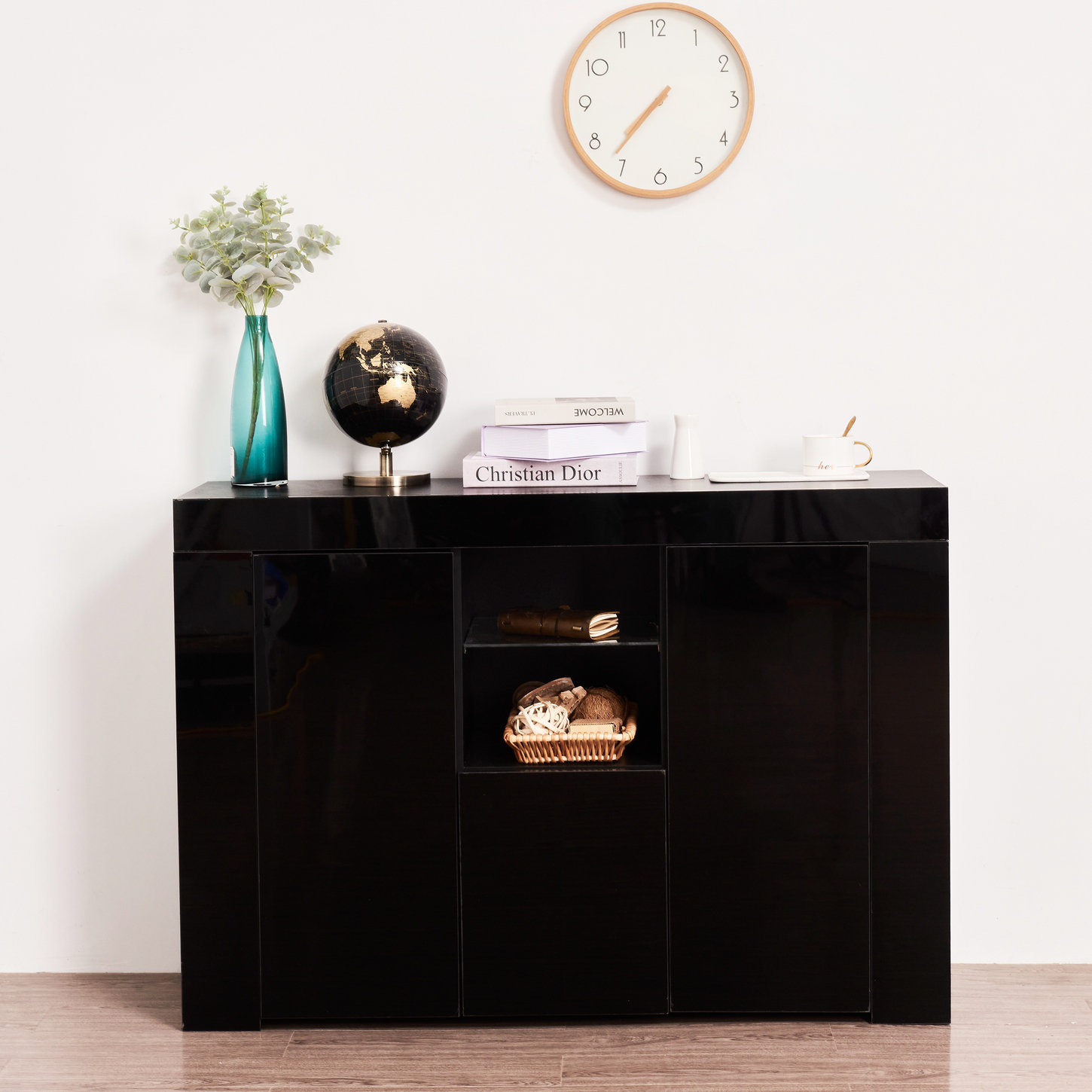 Wrought Studio Light Unit Display Cabinet LED Sideboard Entryway ...