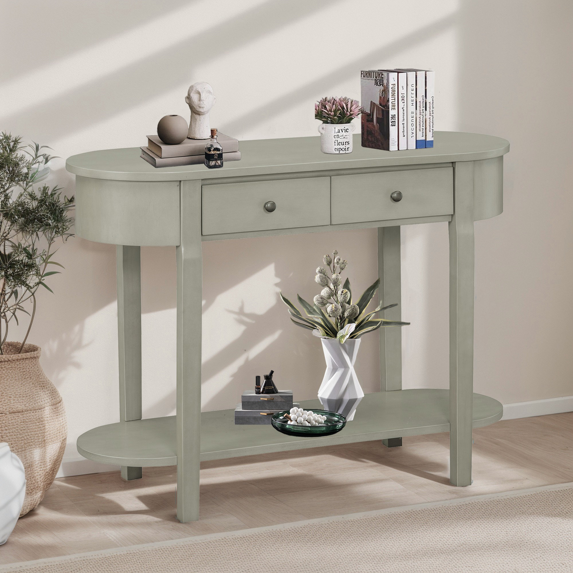 Lark Manor™ Console Table With Curved Design | Wayfair