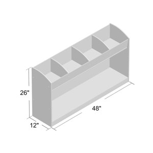 Jonti-Craft® 4 Compartment Manufactured Wood Book Display & Reviews ...