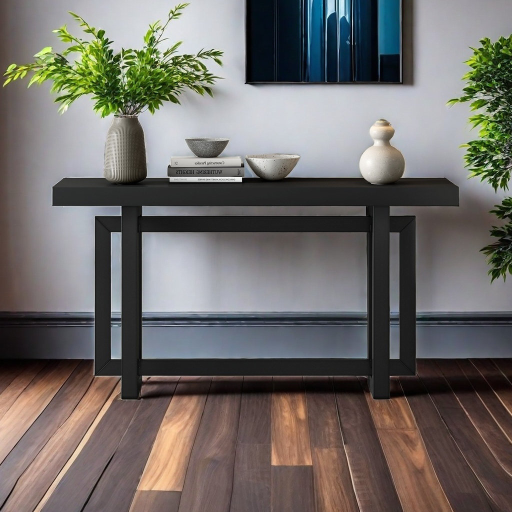 Latitude Run® Contemporary Console Table With Wood Top, Extra Long ...