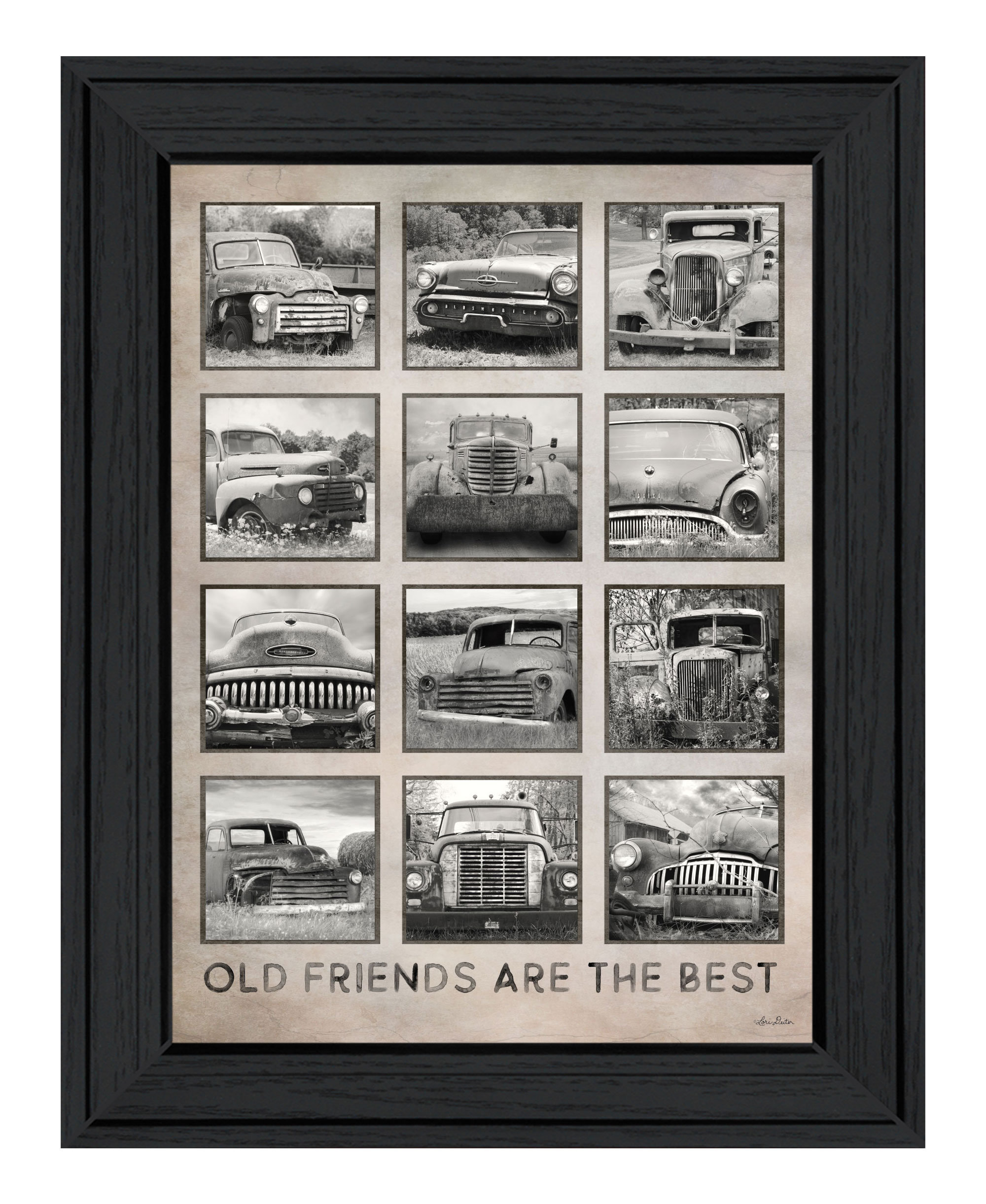 Gracie Oaks Old Friends(CARS) Are The Best Framed Wall Art for Living ...