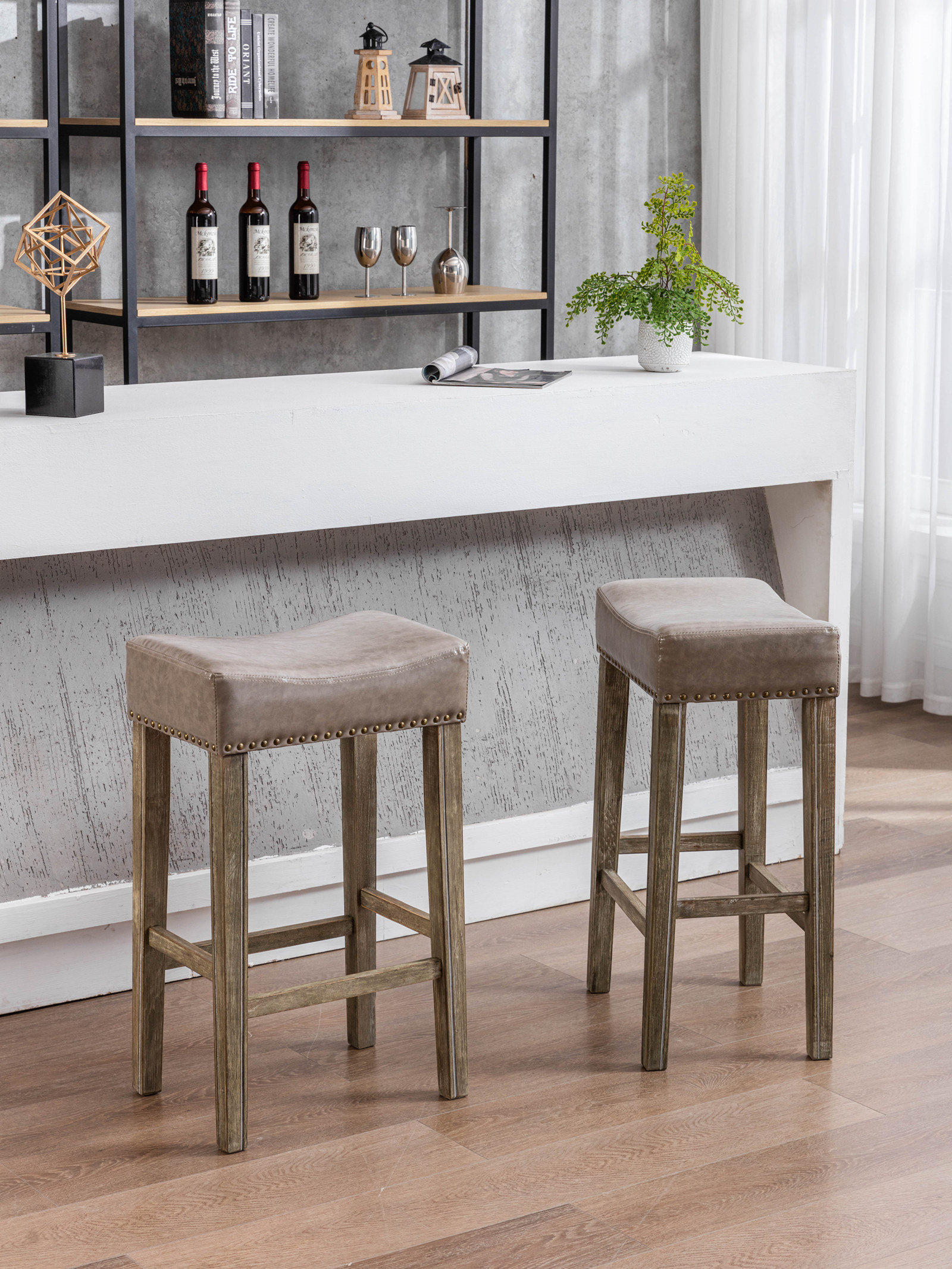 Red Barrel Studio® Hornsey 26" Height Bar Stools for Kitchen Counter ...