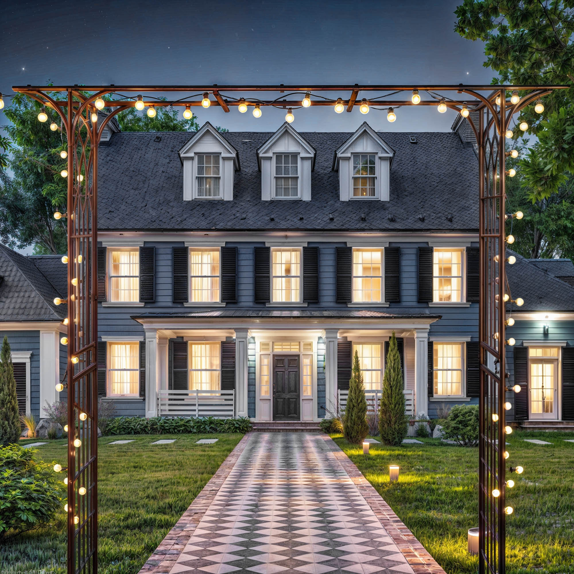 Edrosie Inc Black Trellis for Climbing Plants, Arbor for Wedding Party ...