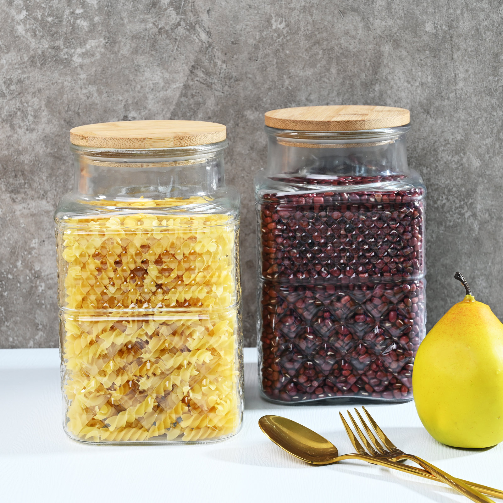 Gracie Oaks 2 Piece Storage Jar Set & Reviews | Wayfair