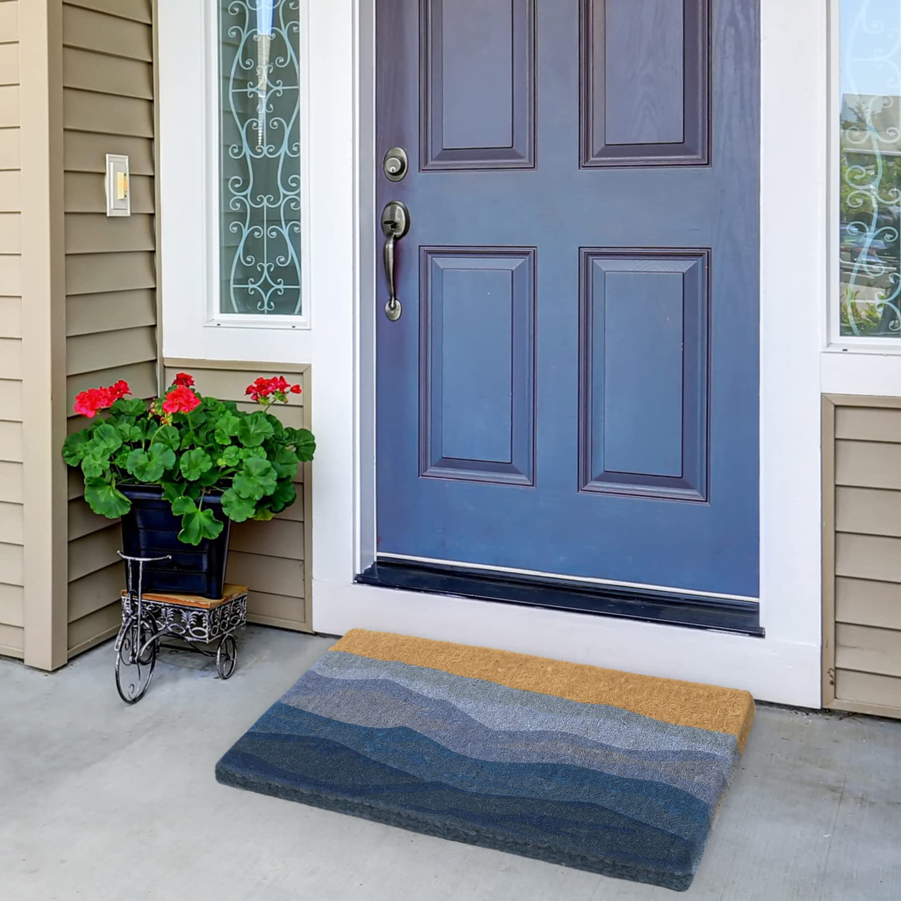 Dakota Fields Geometric Abstract Nature Extra Thick Doormat - Handwoven ...