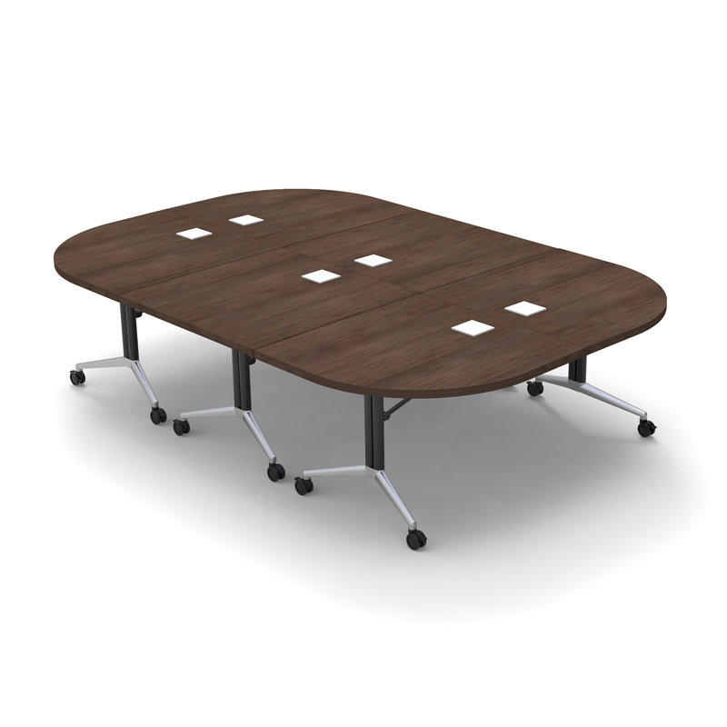 The Twillery Co. 8 Person Conference Meeting Tables 3 piece Complete ...