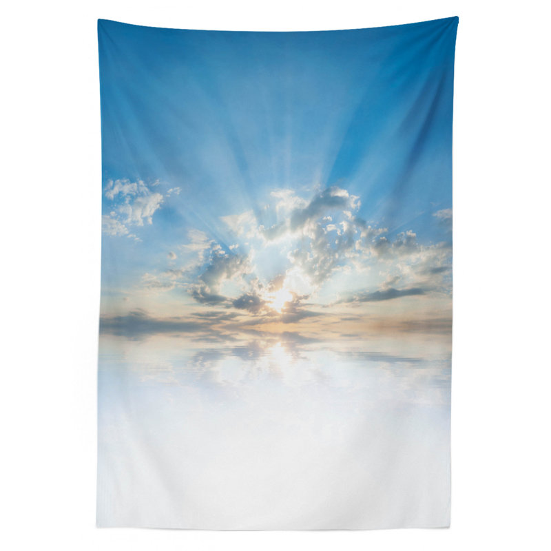 blue cloud tablecloth