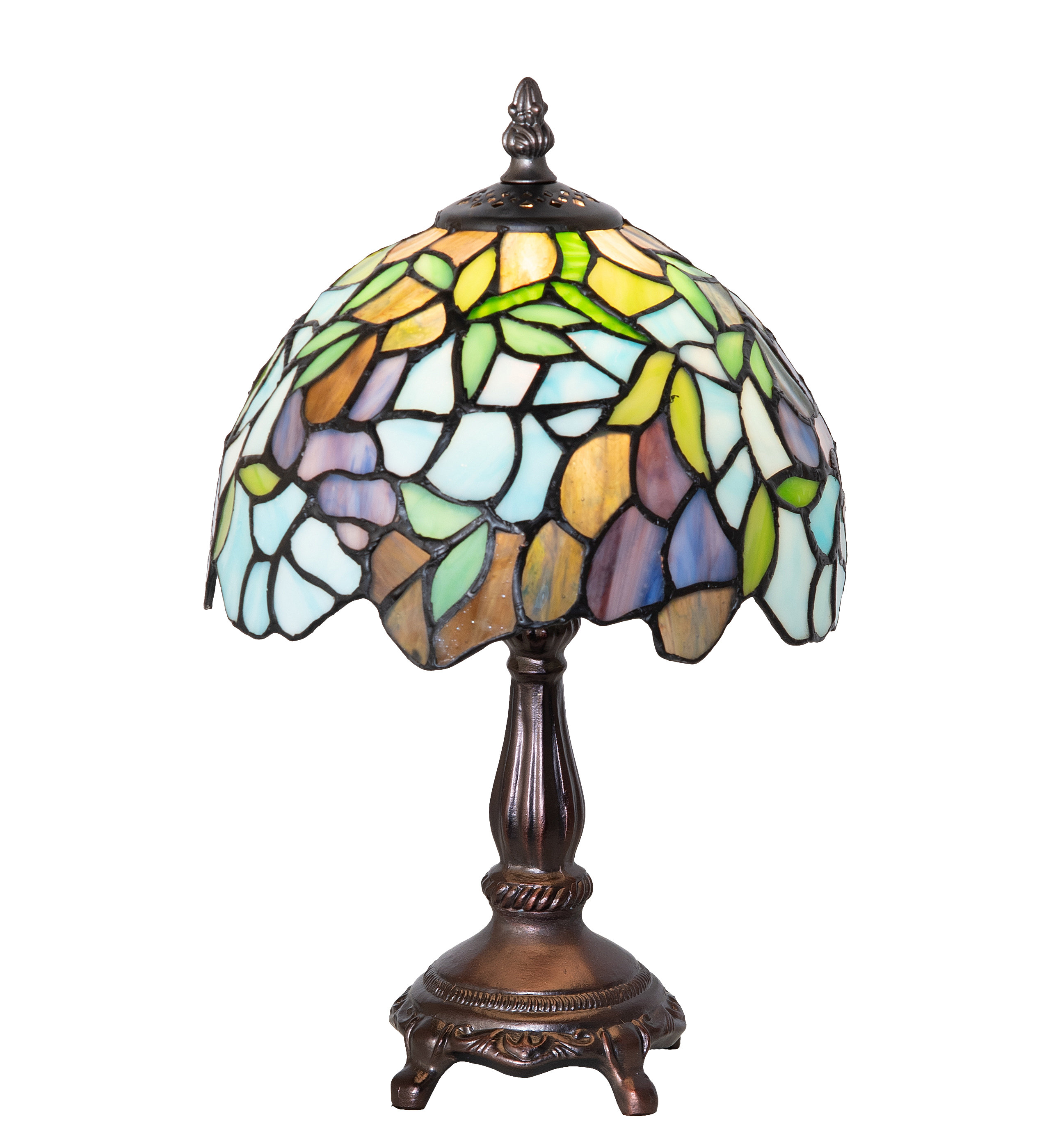 Canora Grey 14" High Tiffany Wisteria Mini Lamp | Wayfair