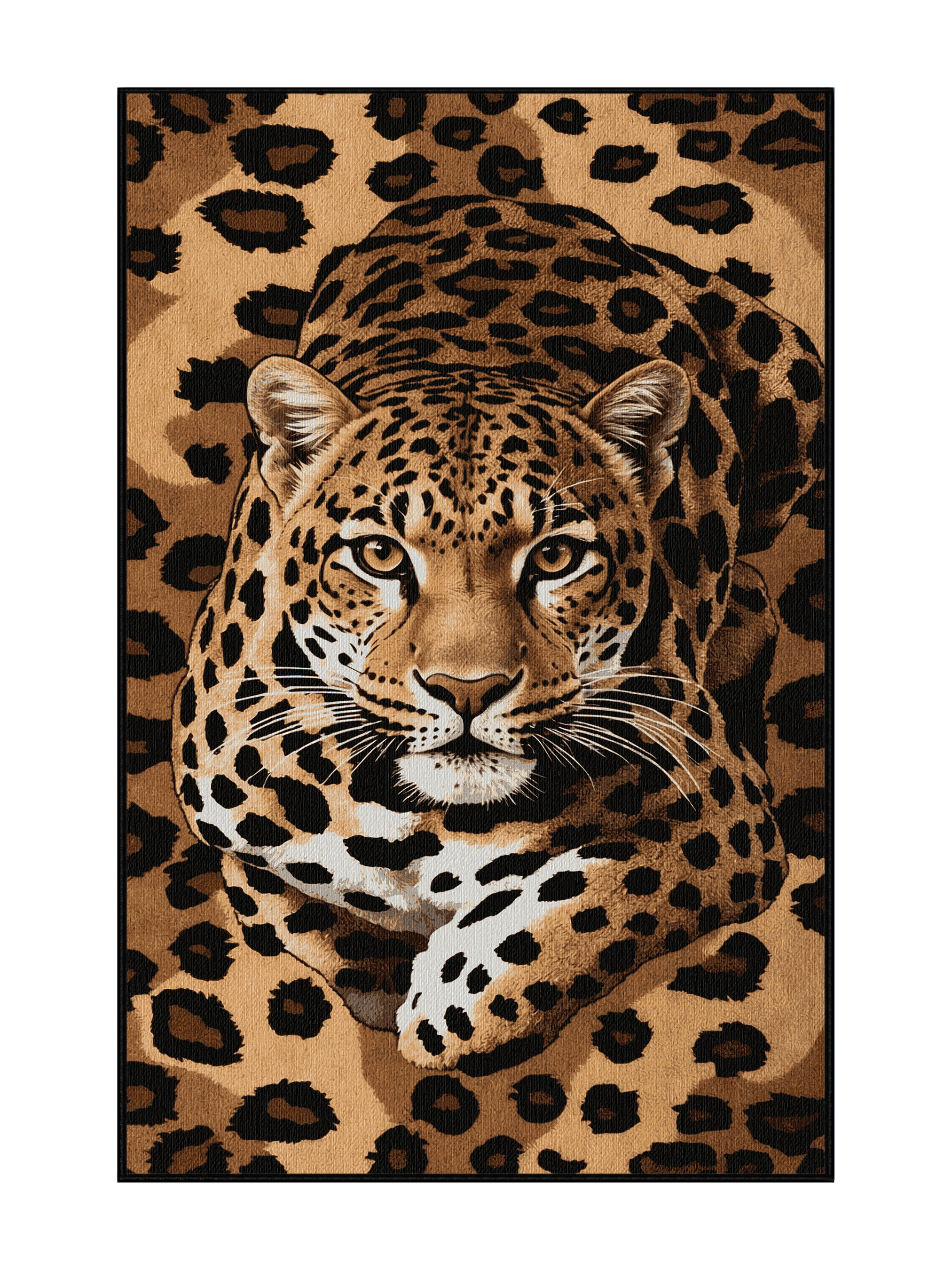 Hokku Designs Washable Clouded Leopard Wildlife Area Rug | Wayfair