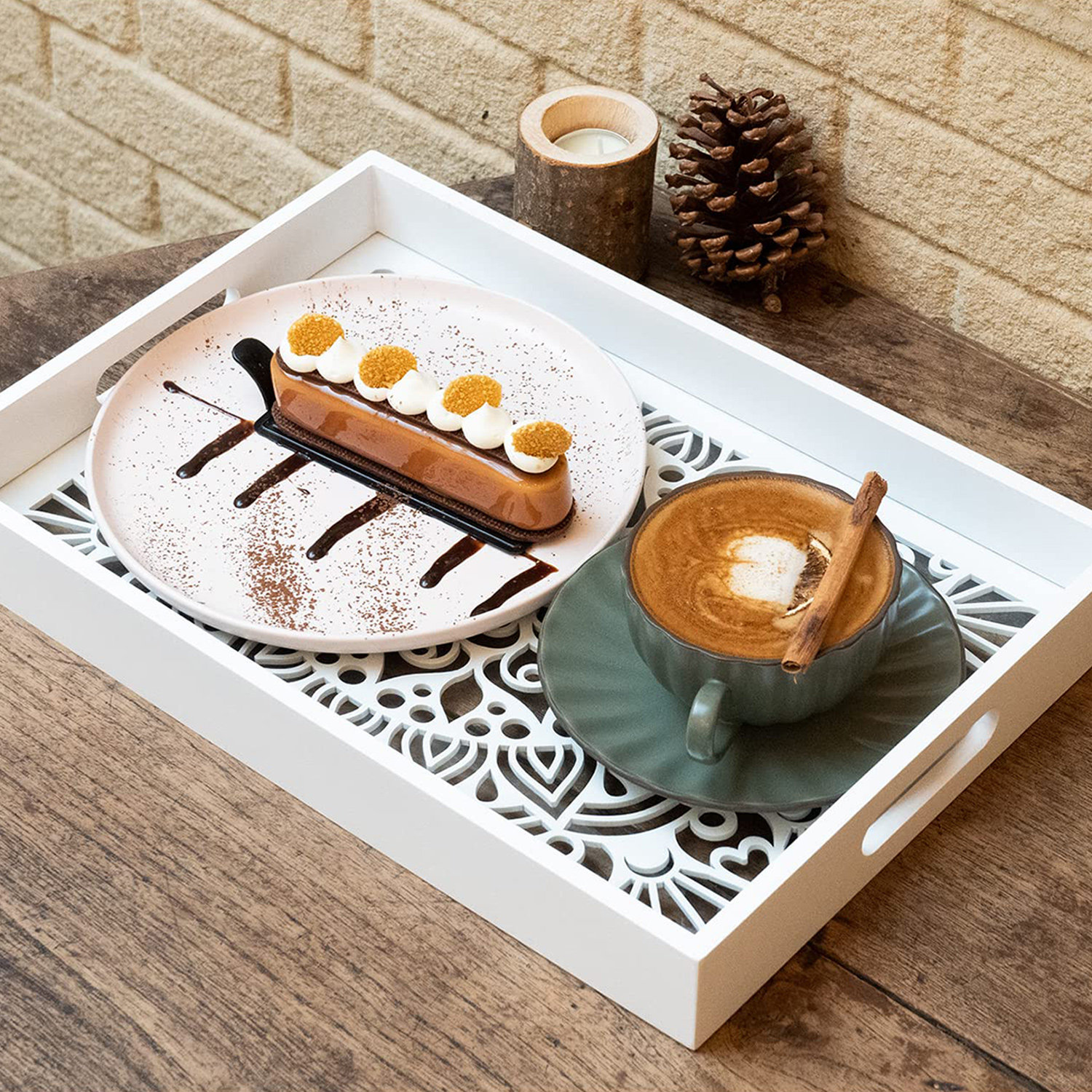 Bungalow Rose Vanae Solid Wood Tray | Wayfair