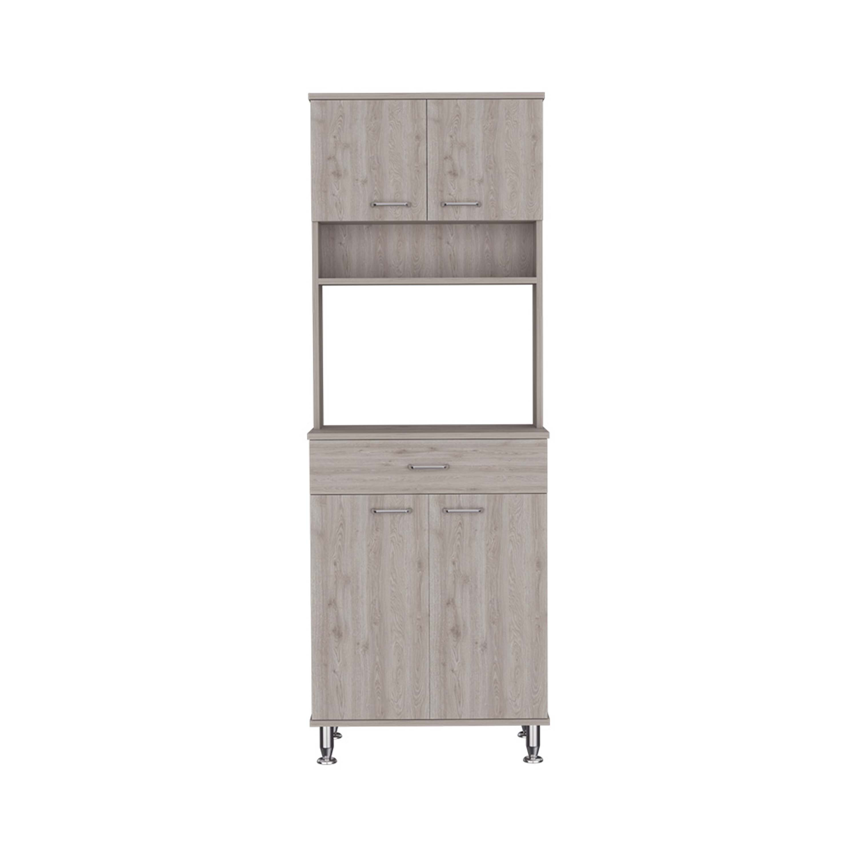 Gracie Oaks Della 60 Kitchen Pantry with Countertop, Closed & Open ...