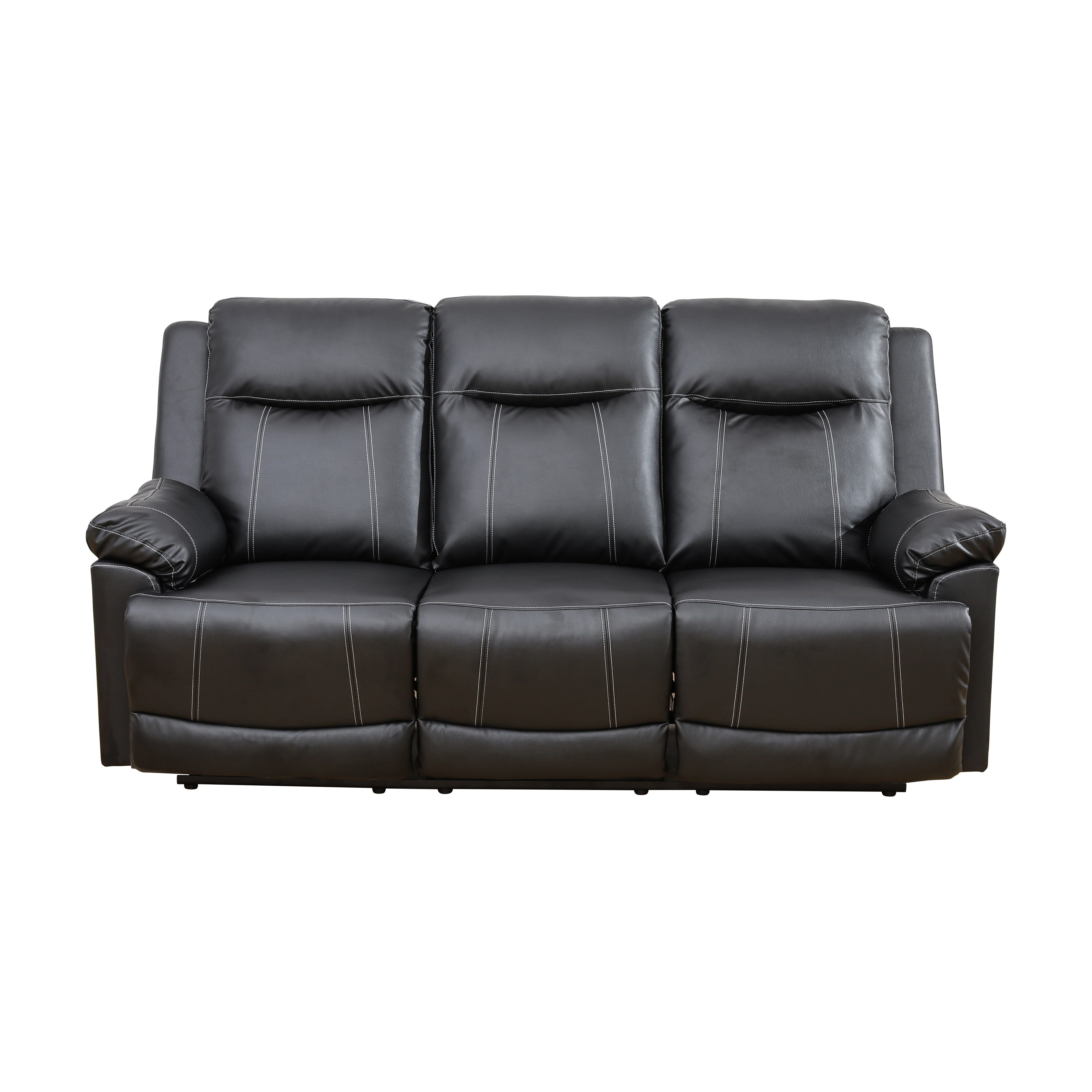 Latitude Run® 81" Premium Vegan Leather Reclining Living Room Sofa With ...