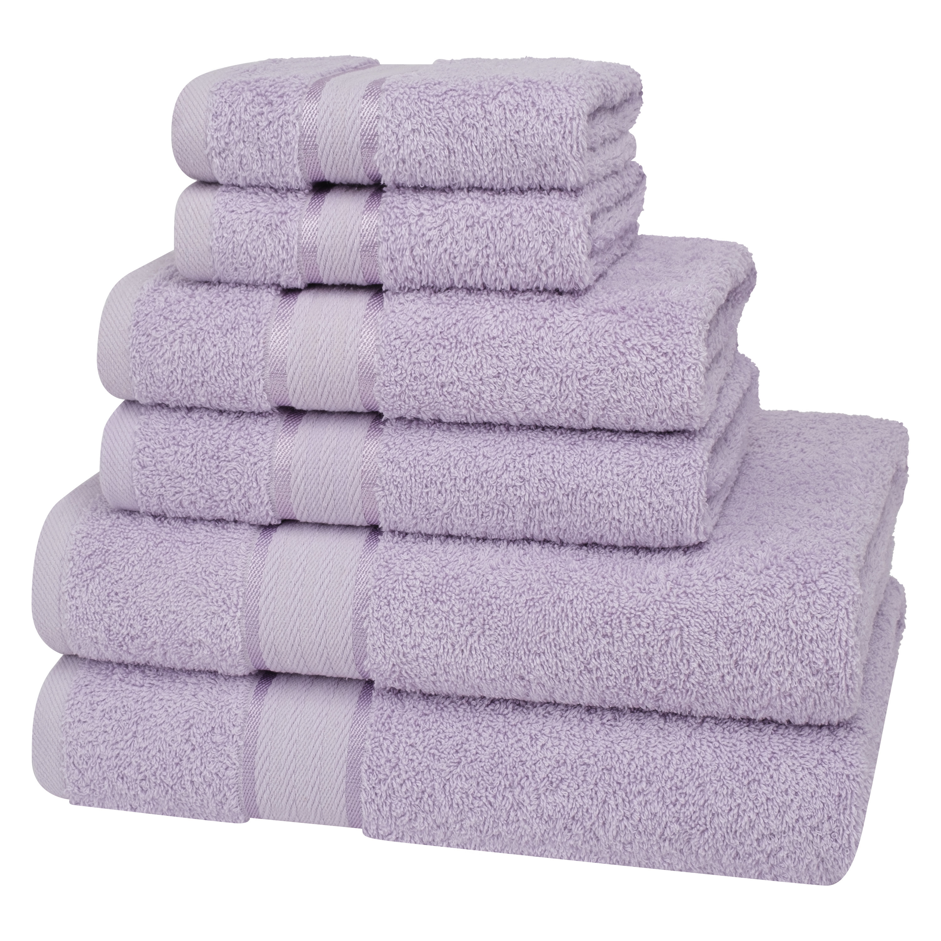 Wade Logan Ashlay 6-Piece Striped Towels Plush, Absorbent & Super Soft ...