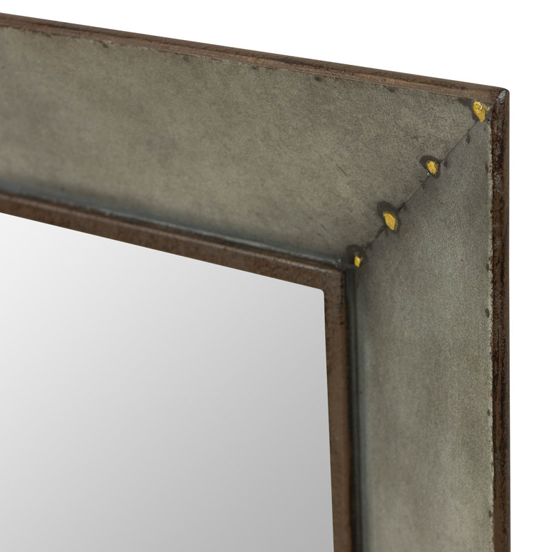 Williston Forge Glenan Rectangular Metal Farmhouse Wall Mirror ...