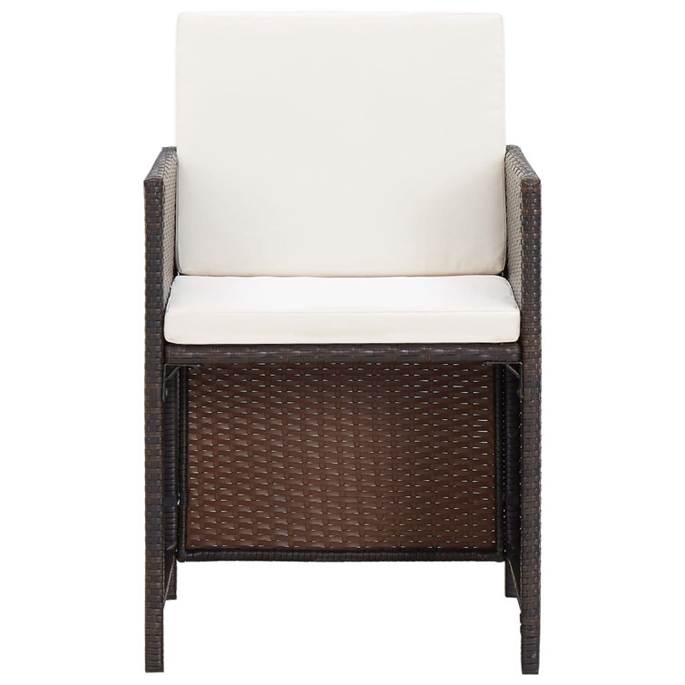Latitude Run® Patio Chairs with Cushions Poly Rattan | Wayfair