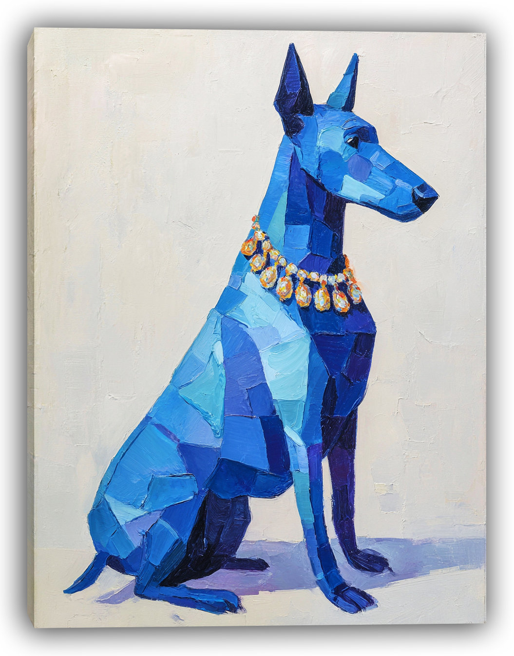 Lark Manor™ Abstract Blue Dog Wrapped Canvas Wall Art - Wayfair Canada