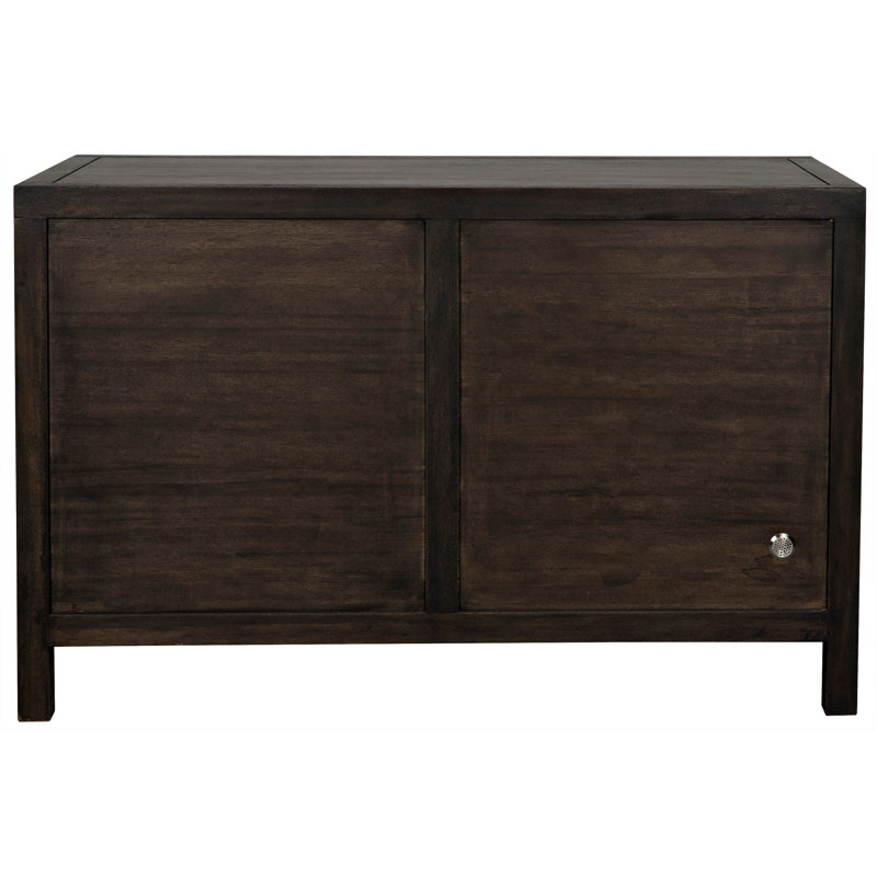 Noir Quadrant 52'' Wide Walnut Solid Wood Sideboard | Wayfair