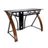 Ebern Designs Cayuga Glass Desk & Reviews | Wayfair
