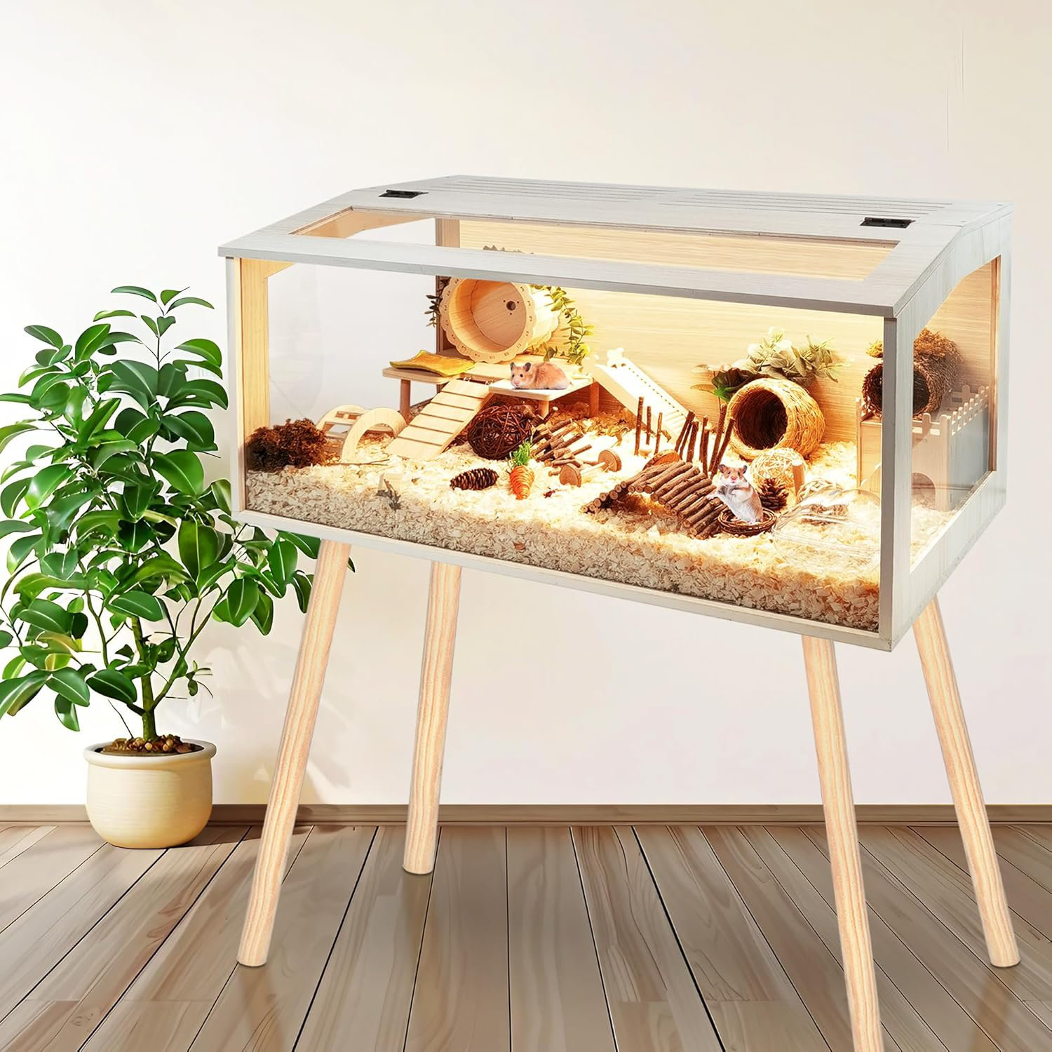 ATC CABINETS Hamster Cage Wooden Chew Proof, Extra Large 48 Inch Long ...