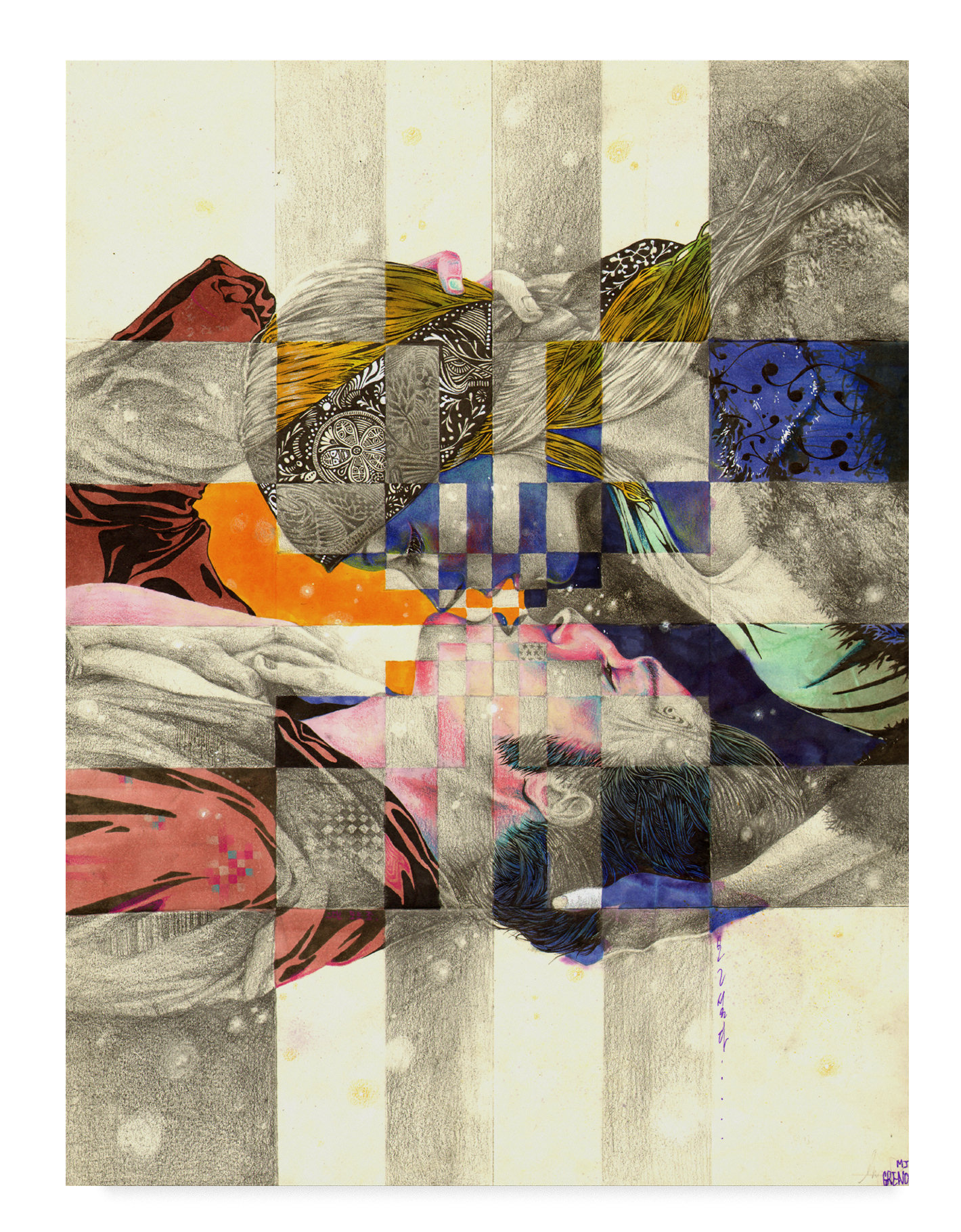 Ebern Designs Kiss Abstract by Minjae - Wrapped Canvas Graphic Art ...