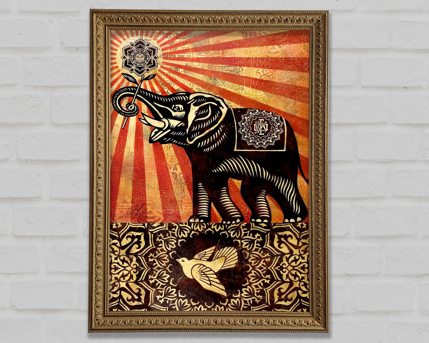 Bright Star Elephant Sun Rays - Single Picture Frame Art Prints ...