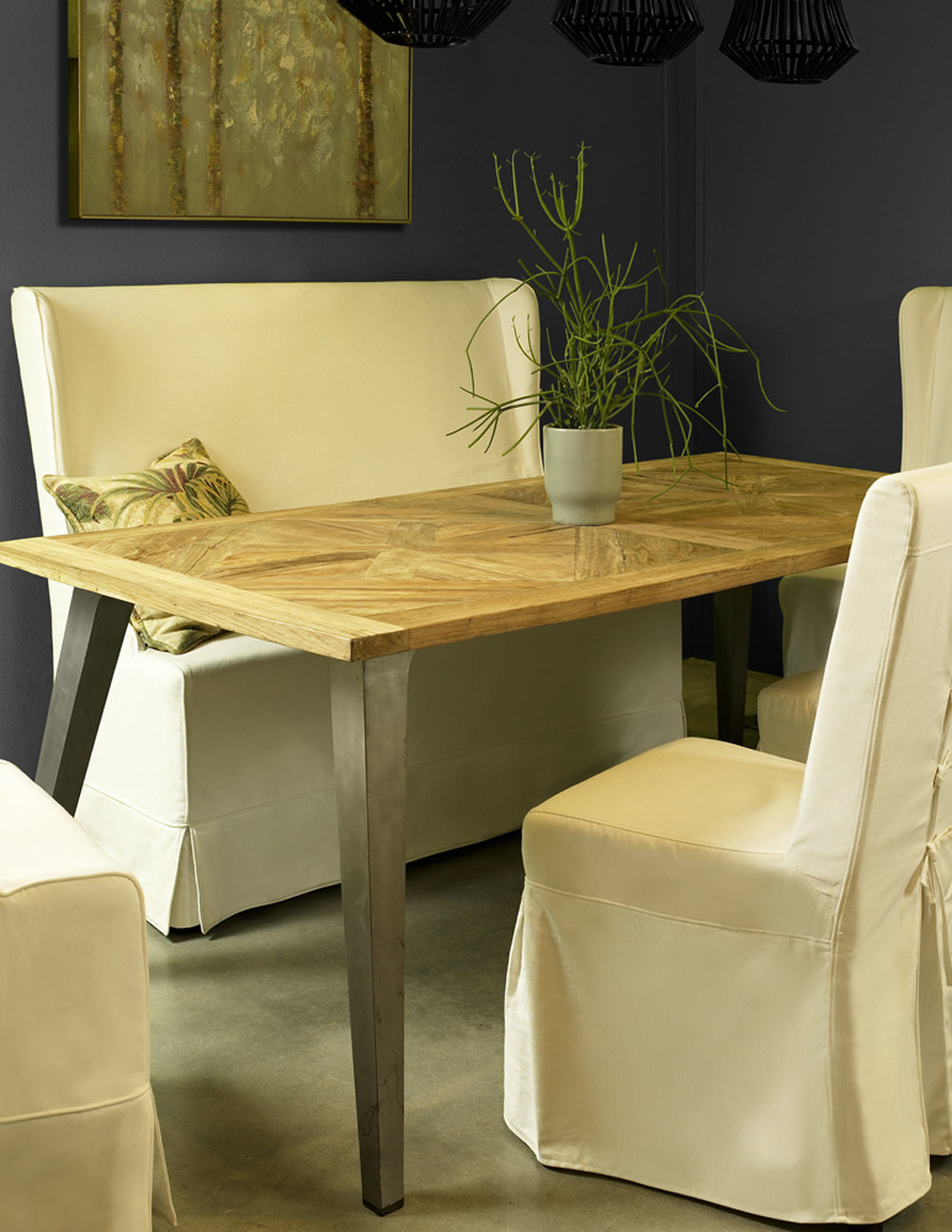 Union Rustic Marabell Recycled Mosaic Teak Dining Table - Wayfair Canada