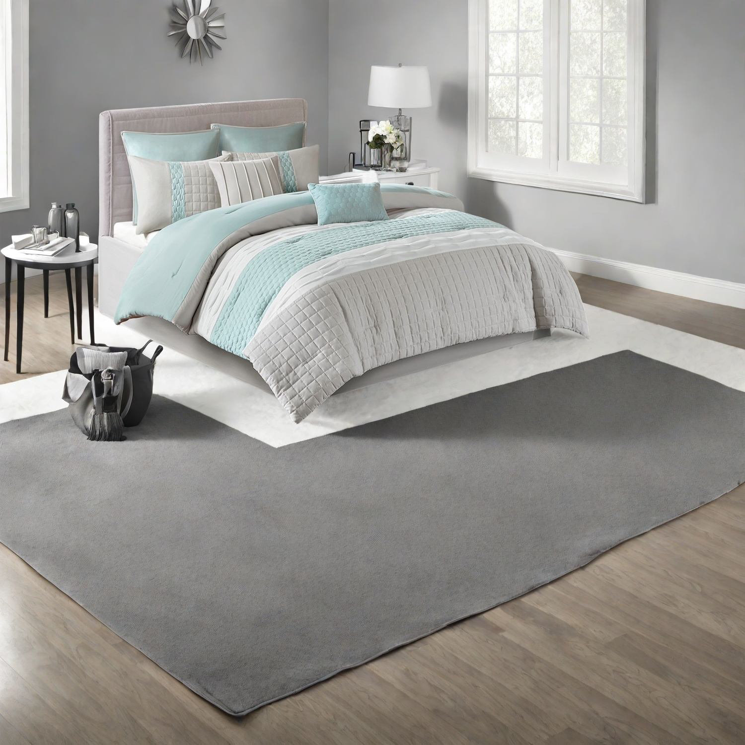 CANJUN Premium Bedding Set, Soft Polyester, Modern Seafoam Design For ...